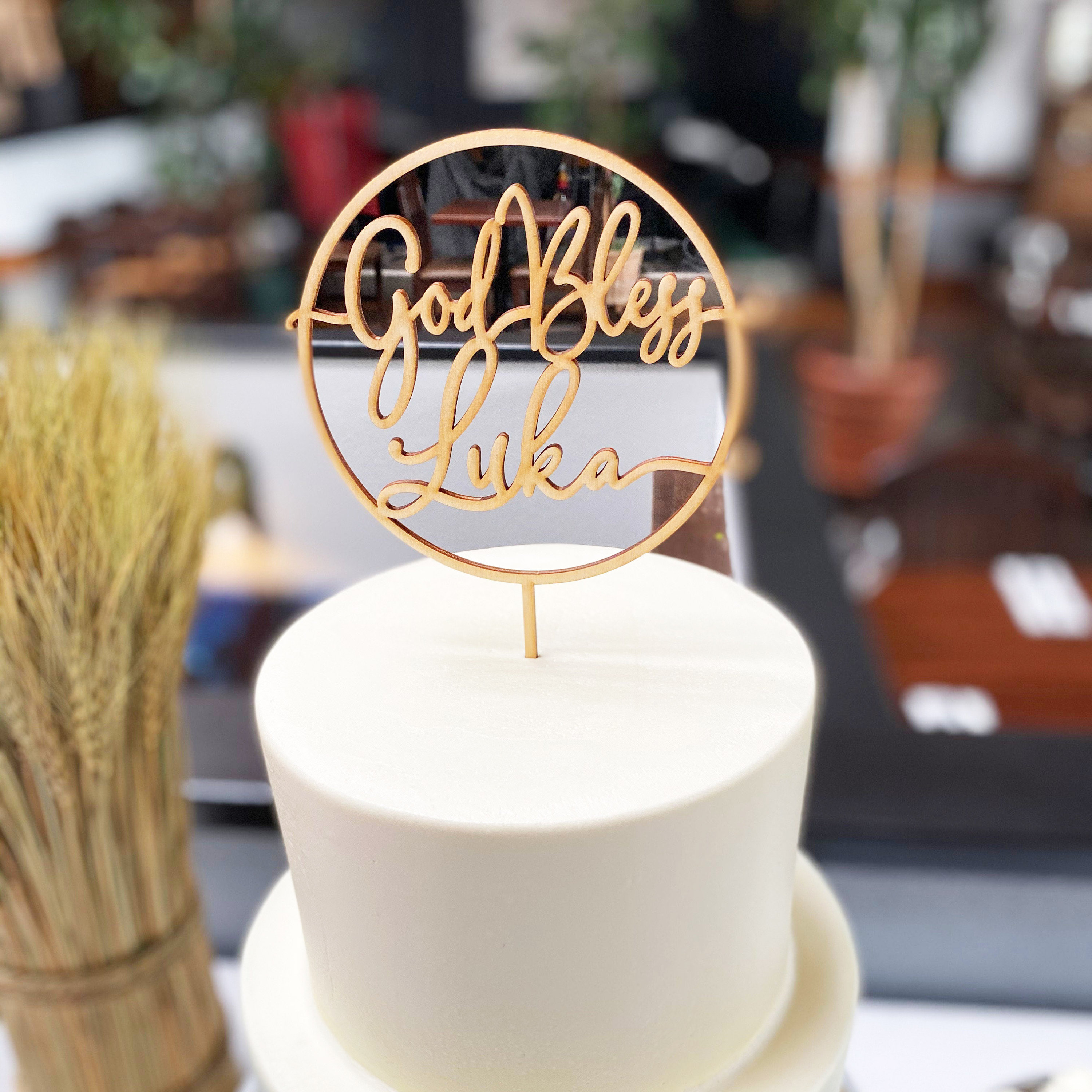 Baking & Cake Decoration rose gold topper Confirmation cake topper ...