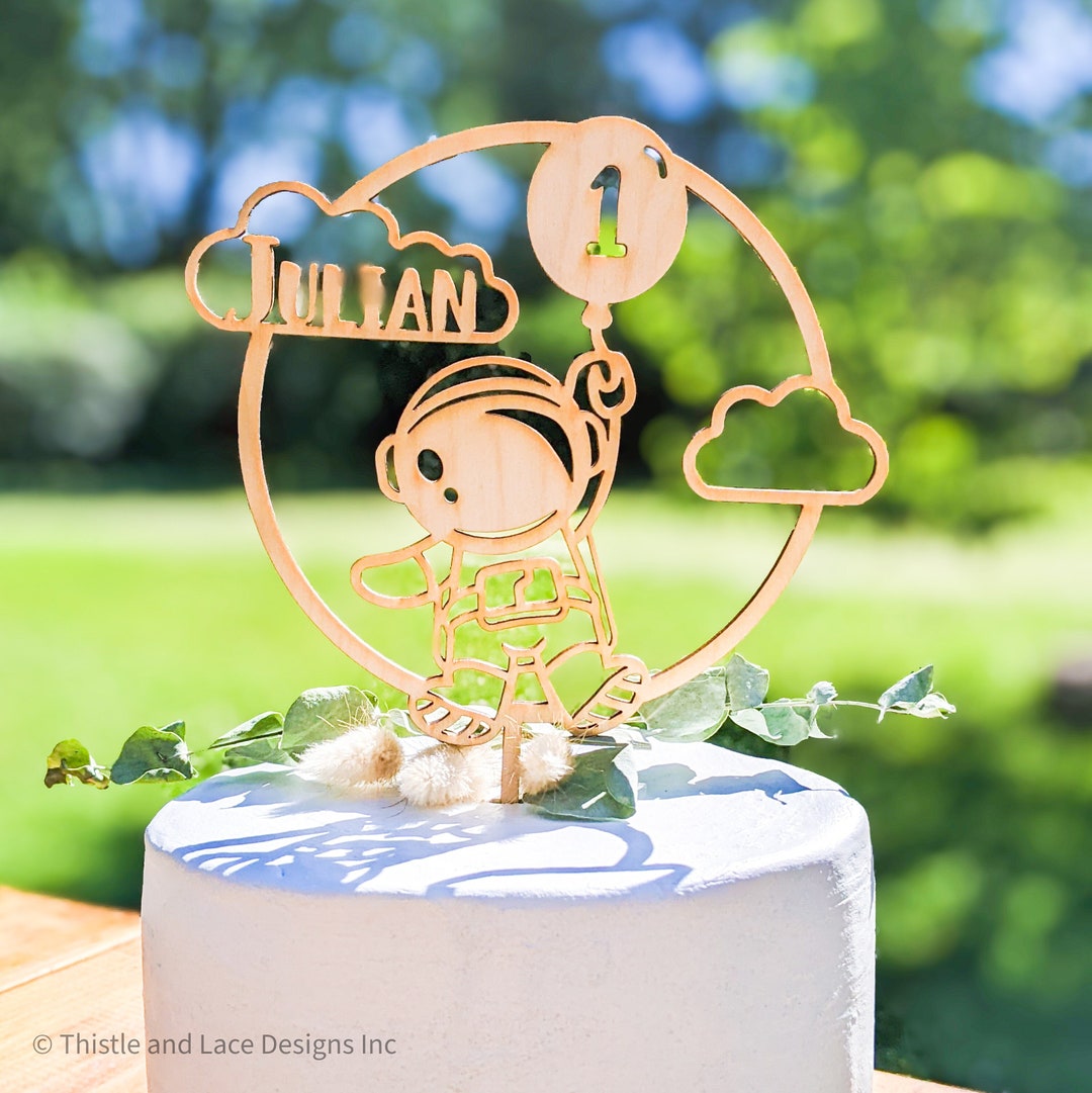 Topper de pastel de astronauta, topper de pastel espacial, fiesta de ...