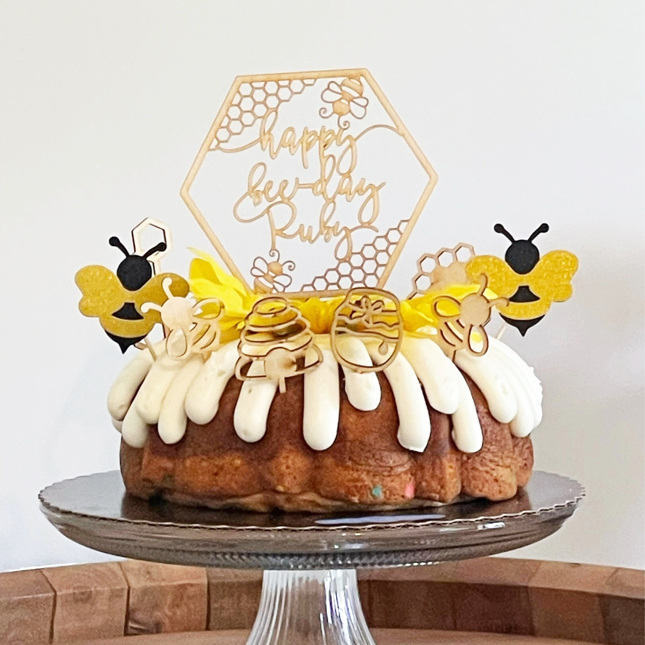 Bee Custom Cake Topper Bumble Bee Birthday Cake Topper Bee - Etsy