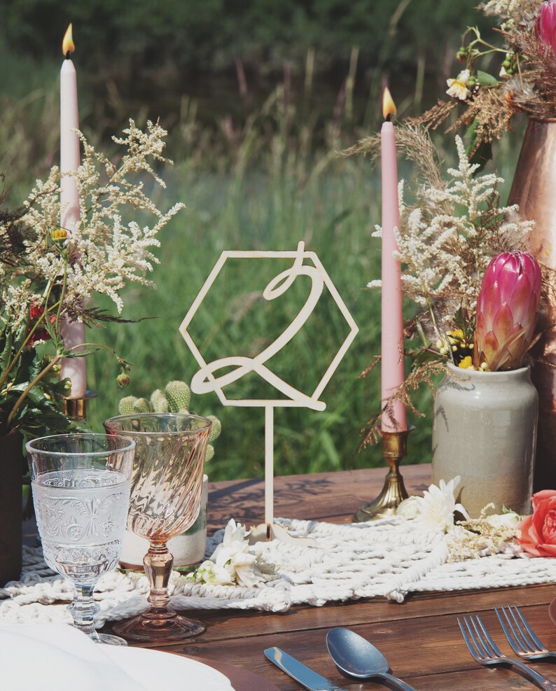 Modern Table Numbers Wedding Centerpieces Spring Wedding - Etsy Canada