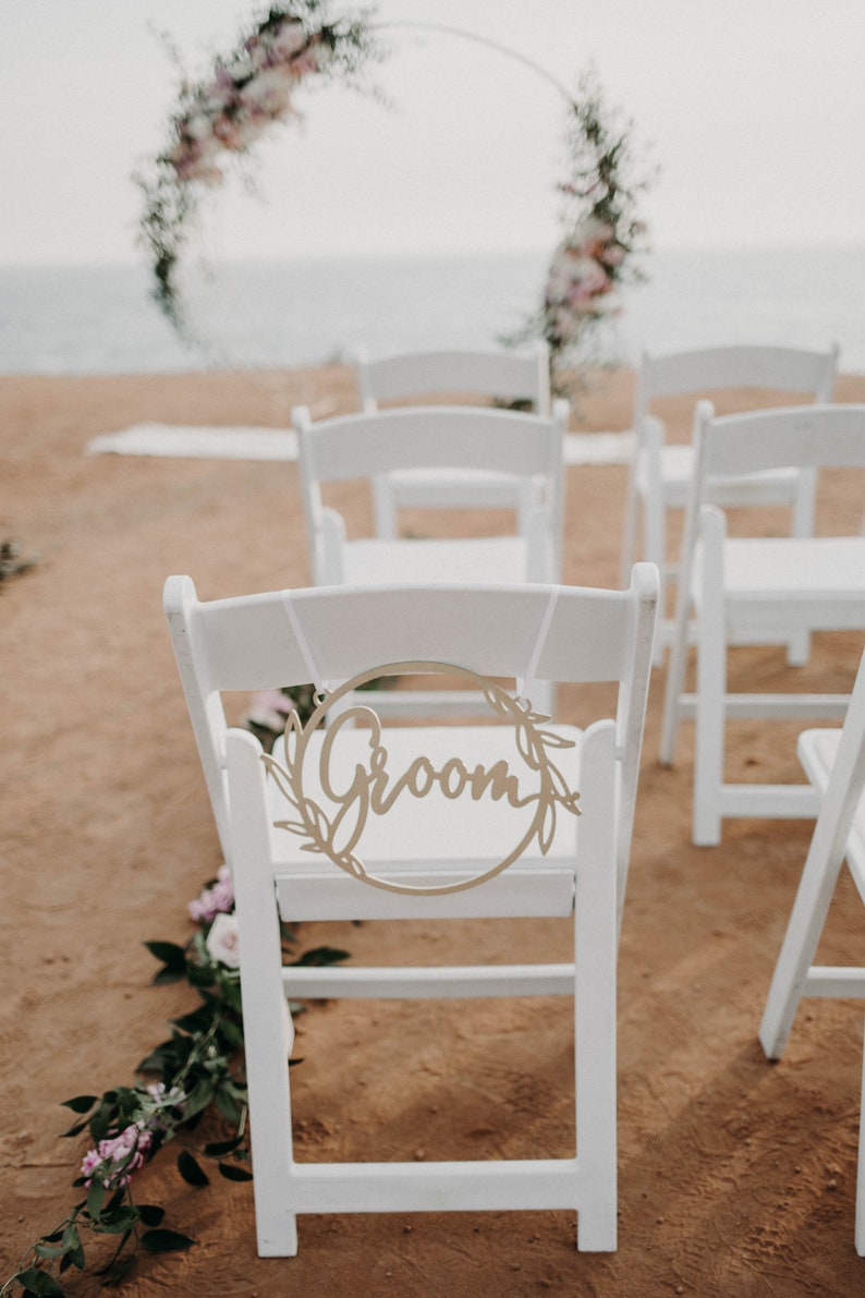 Rustic Bride and Groom Chair Sign Wedding Chair Signs Wood - Etsy