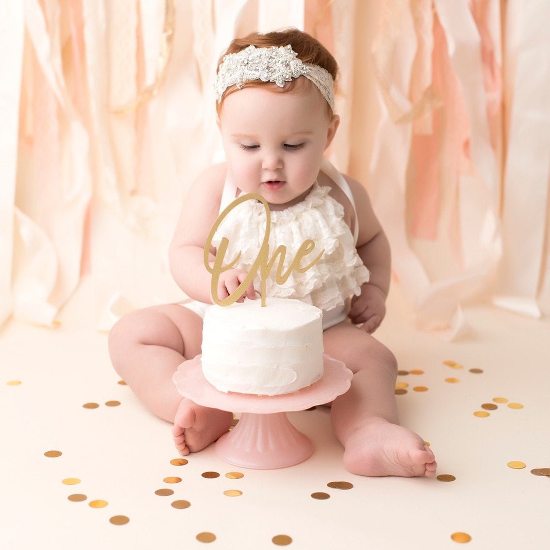 Custom Birthday Cake Topper, Baby's First Birthday, 1st Birthday Cake ...