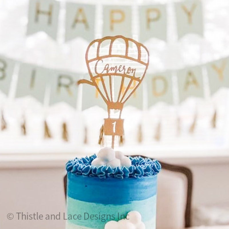 Hot Air Balloon Cake Topper - Etsy