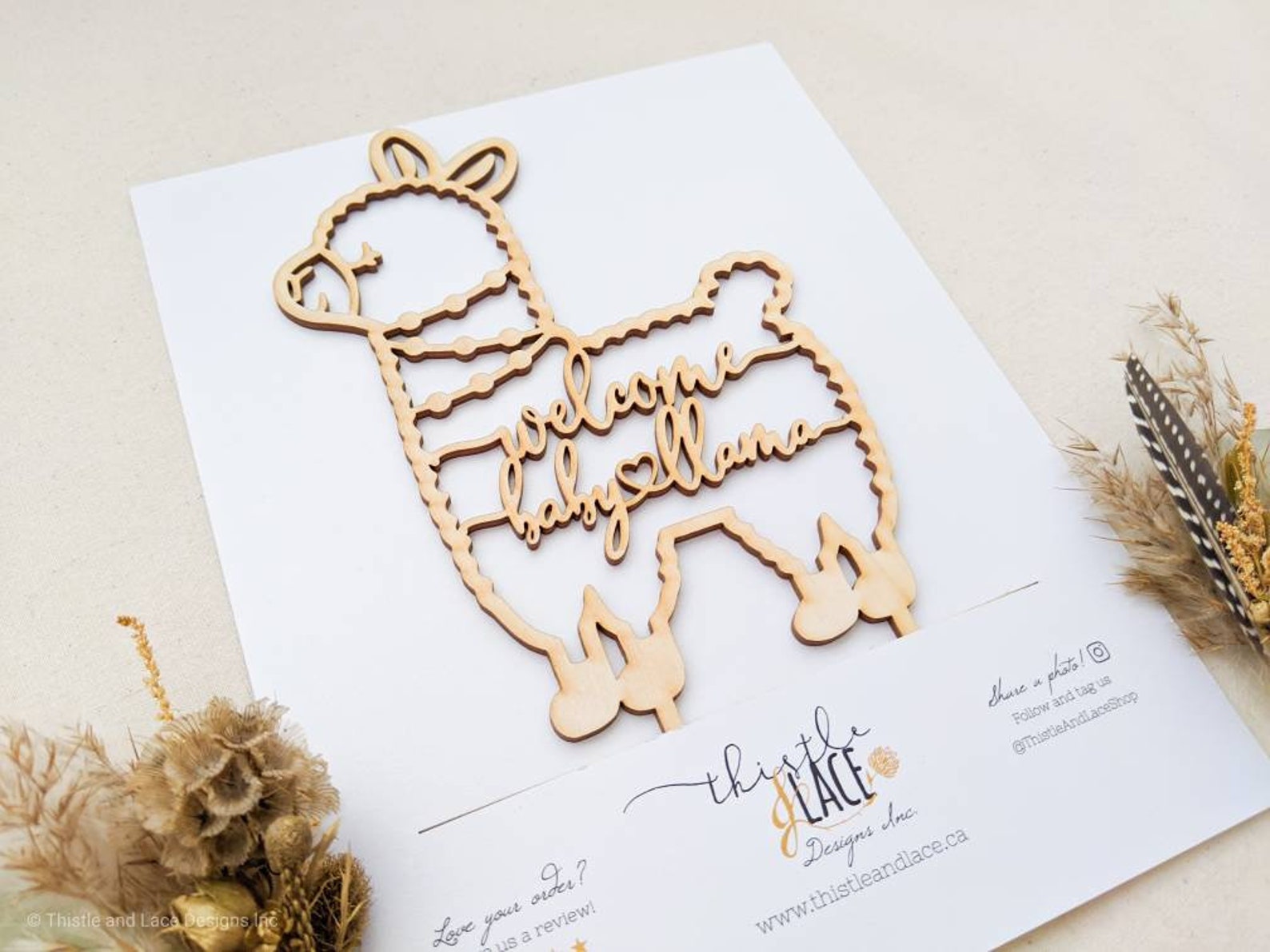 Welcome baby llama cake topper Baby shower cake topper Llama | Etsy