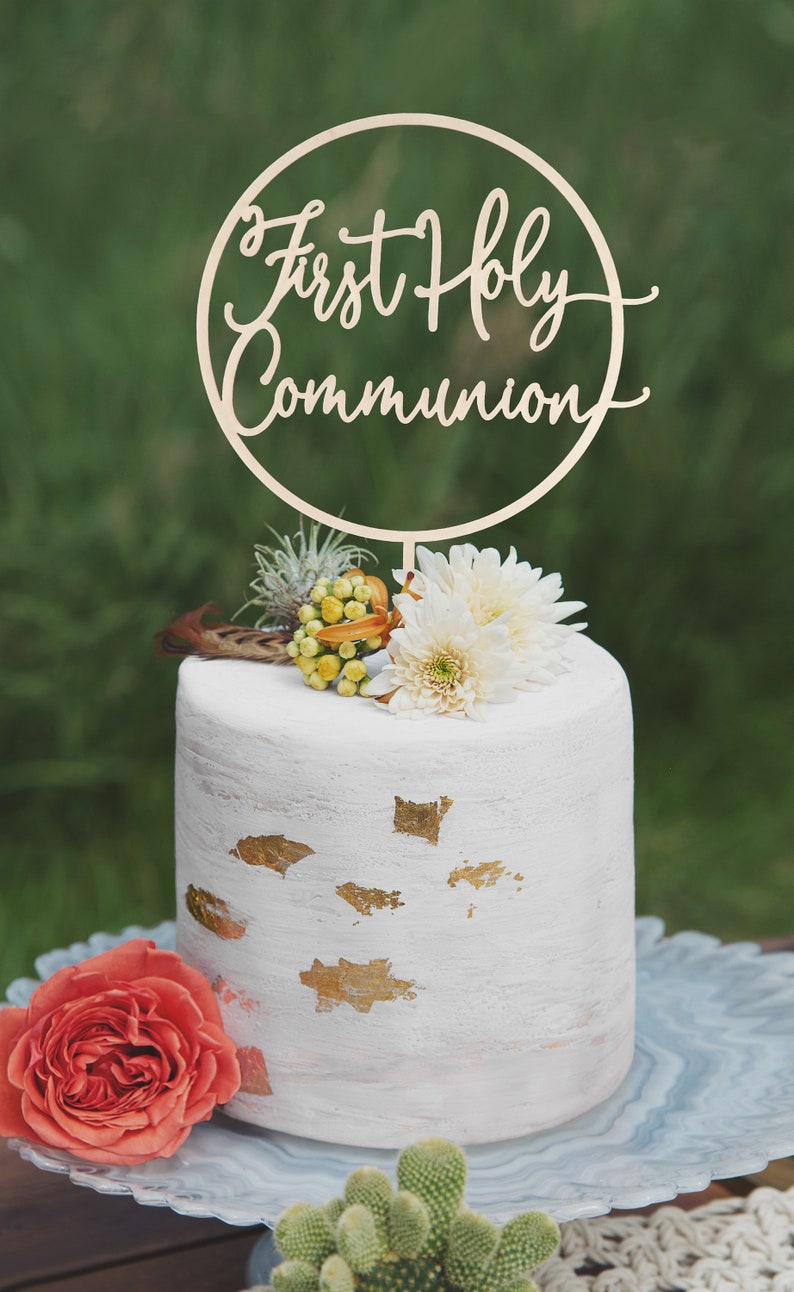 First Holy Communion Cake Topper First Communion Cake Topper - Etsy