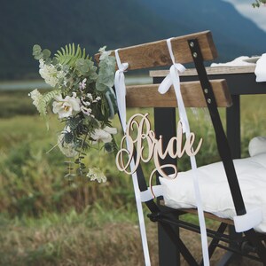 Bride and Groom Wedding Chair Signs Rustic Wedding Decor - Etsy Canada