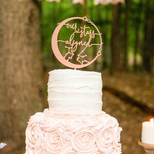 Our Stars Aligned Celestial Cake Topper, Constellation Wedding Cake ...