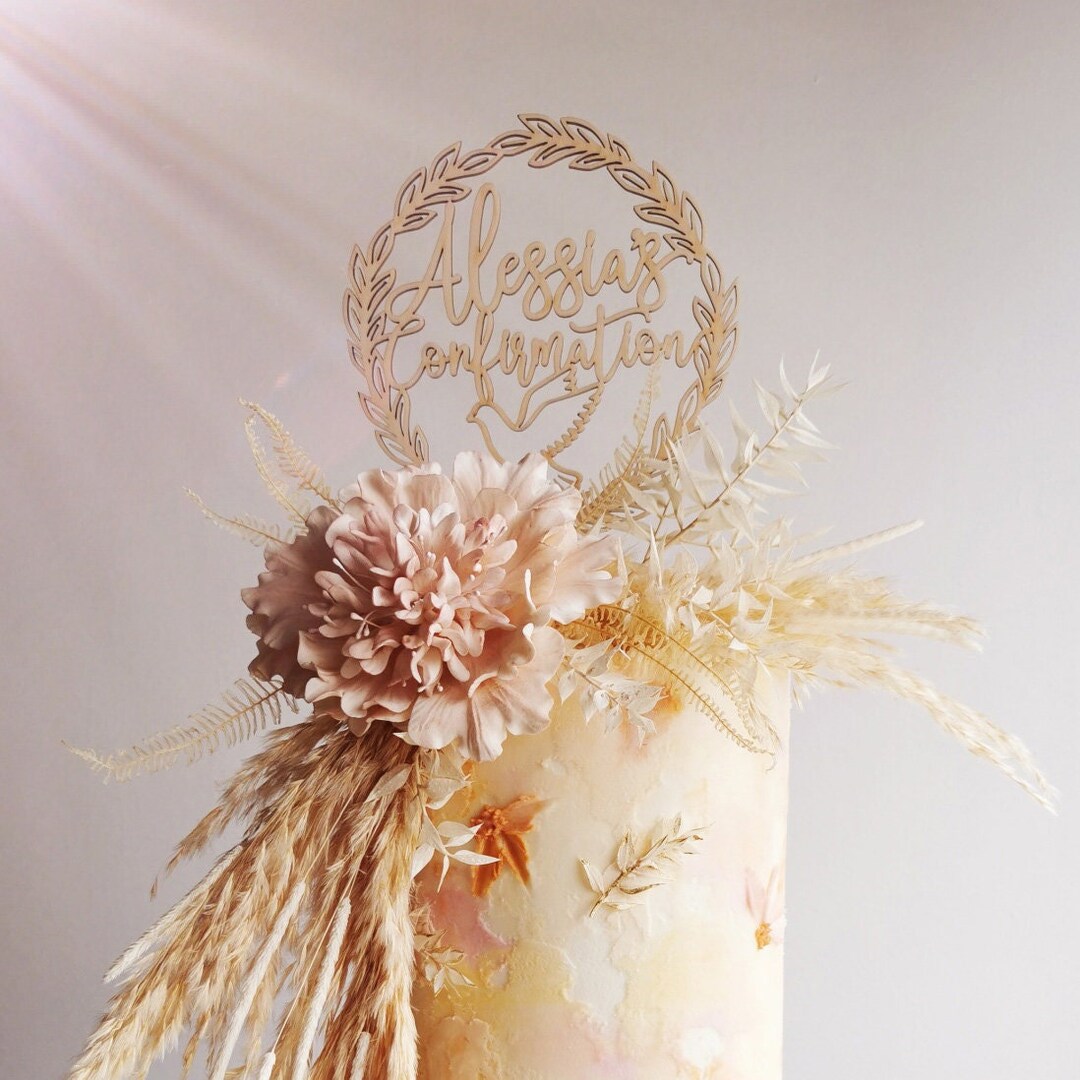 Confirmation Cake Topper, God Bless Cake Topper, Cake Topper for ...