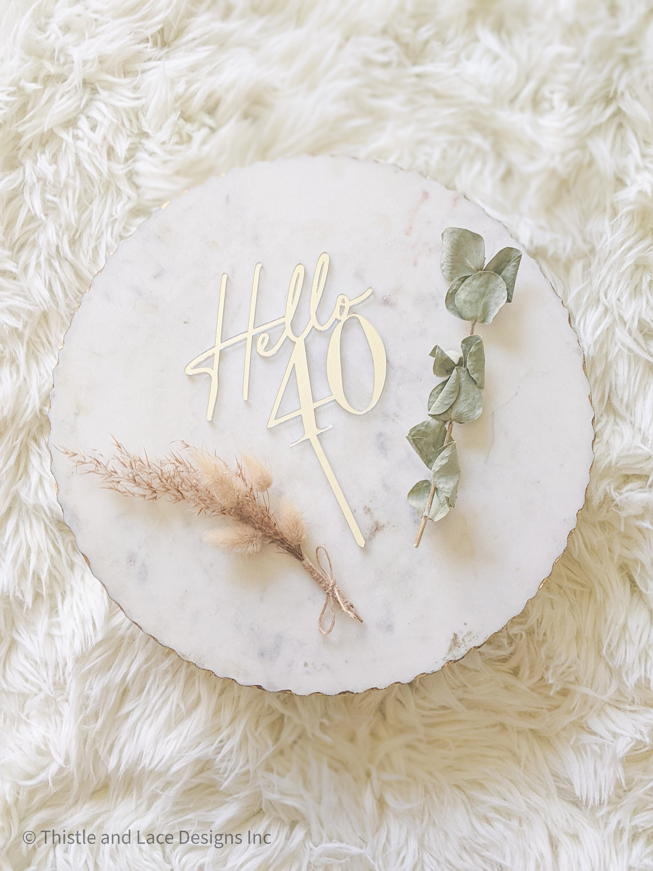 Hello 40 Cake Topper 40th Birthday Cake Topper Forty Cake - Etsy