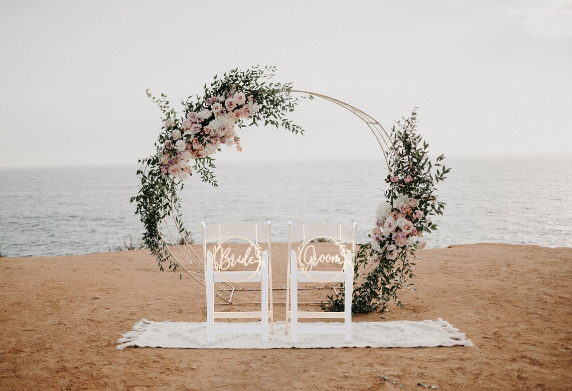 Rustic Bride and Groom Chair Sign Wedding Chair Signs Wood - Etsy