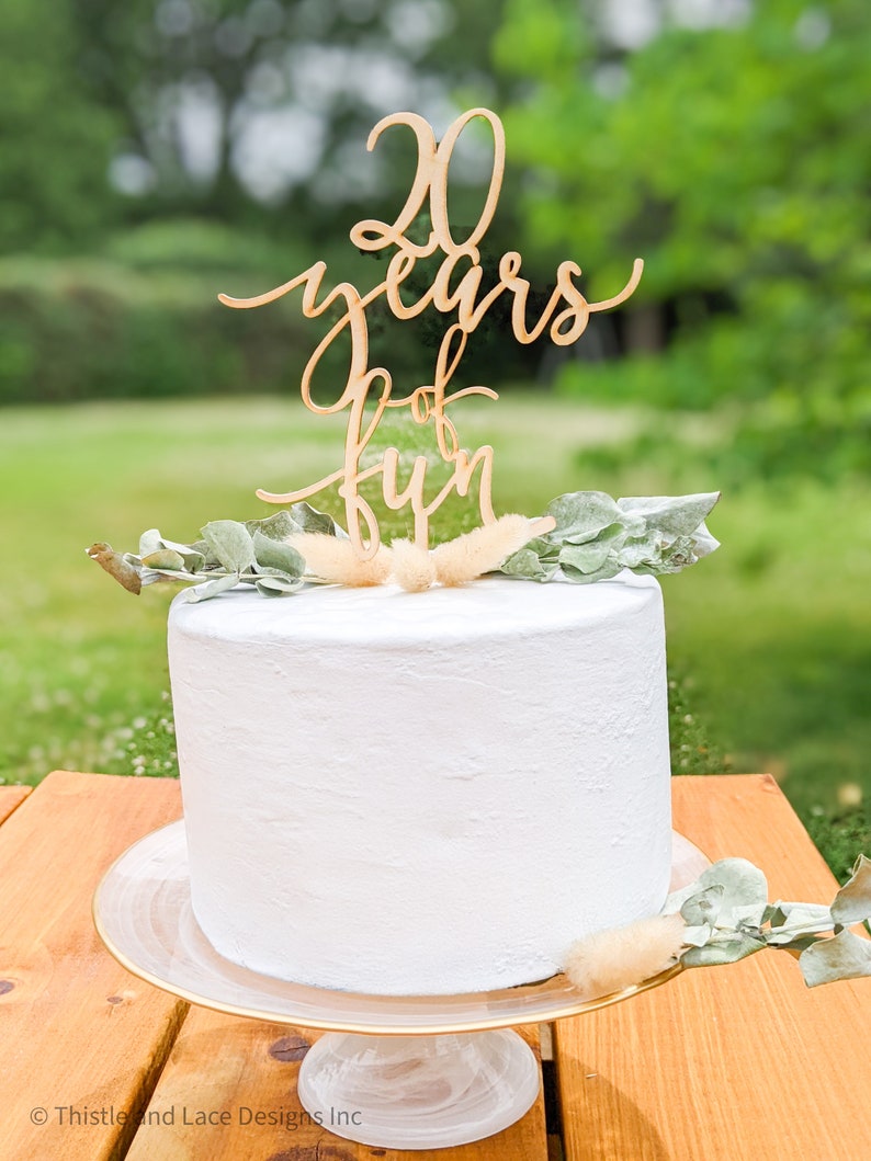 40th Anniversary Cake Topper 40 Years of Fun Wedding - Etsy