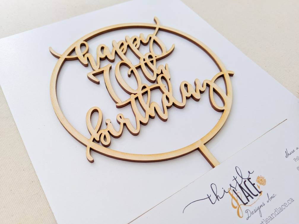 Custom Birthday Cake Topper 70th Birthday Cake Topper 70th - Etsy