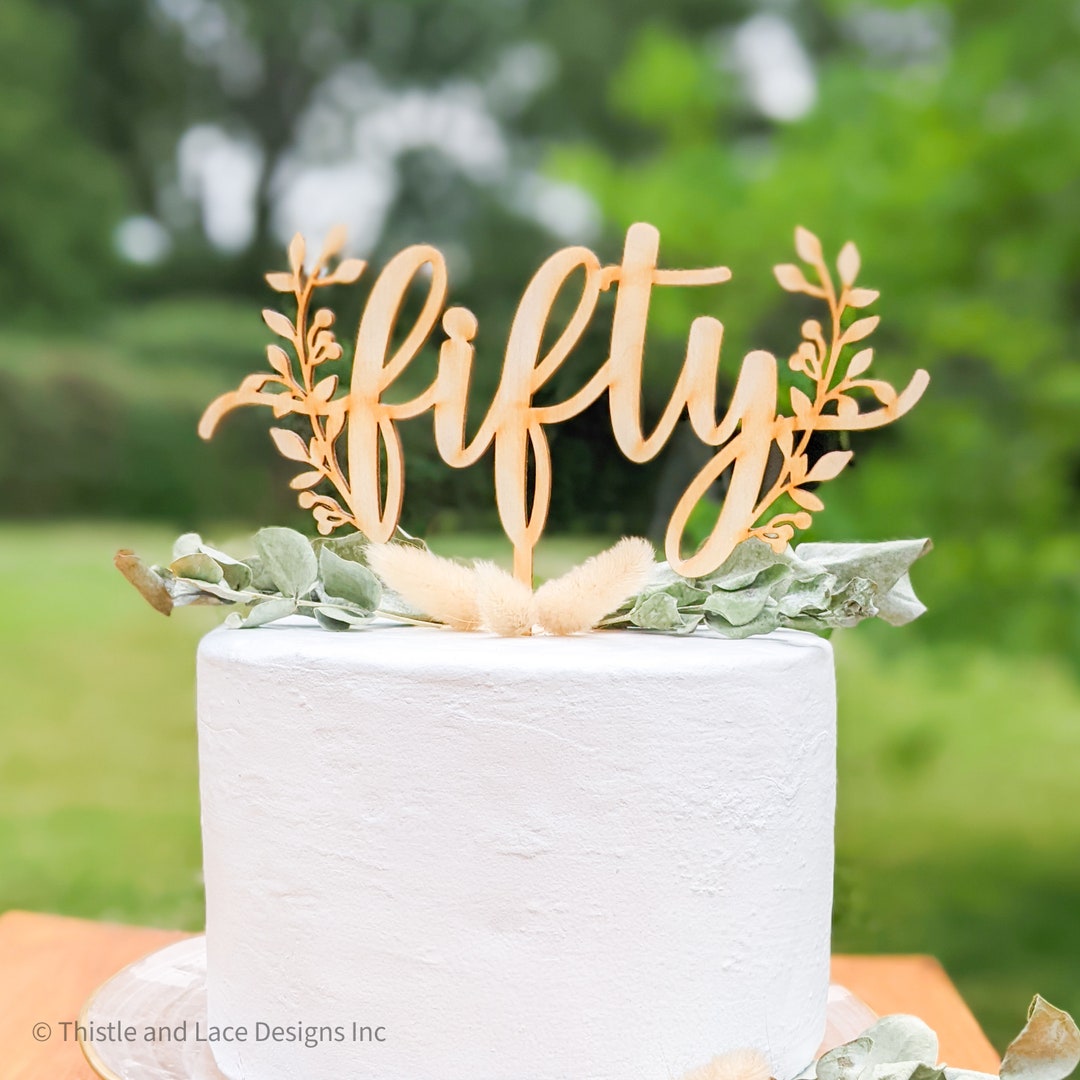 50th Birthday Cake Topper, 50th Birthday Cake Topper, Happy Birthday ...