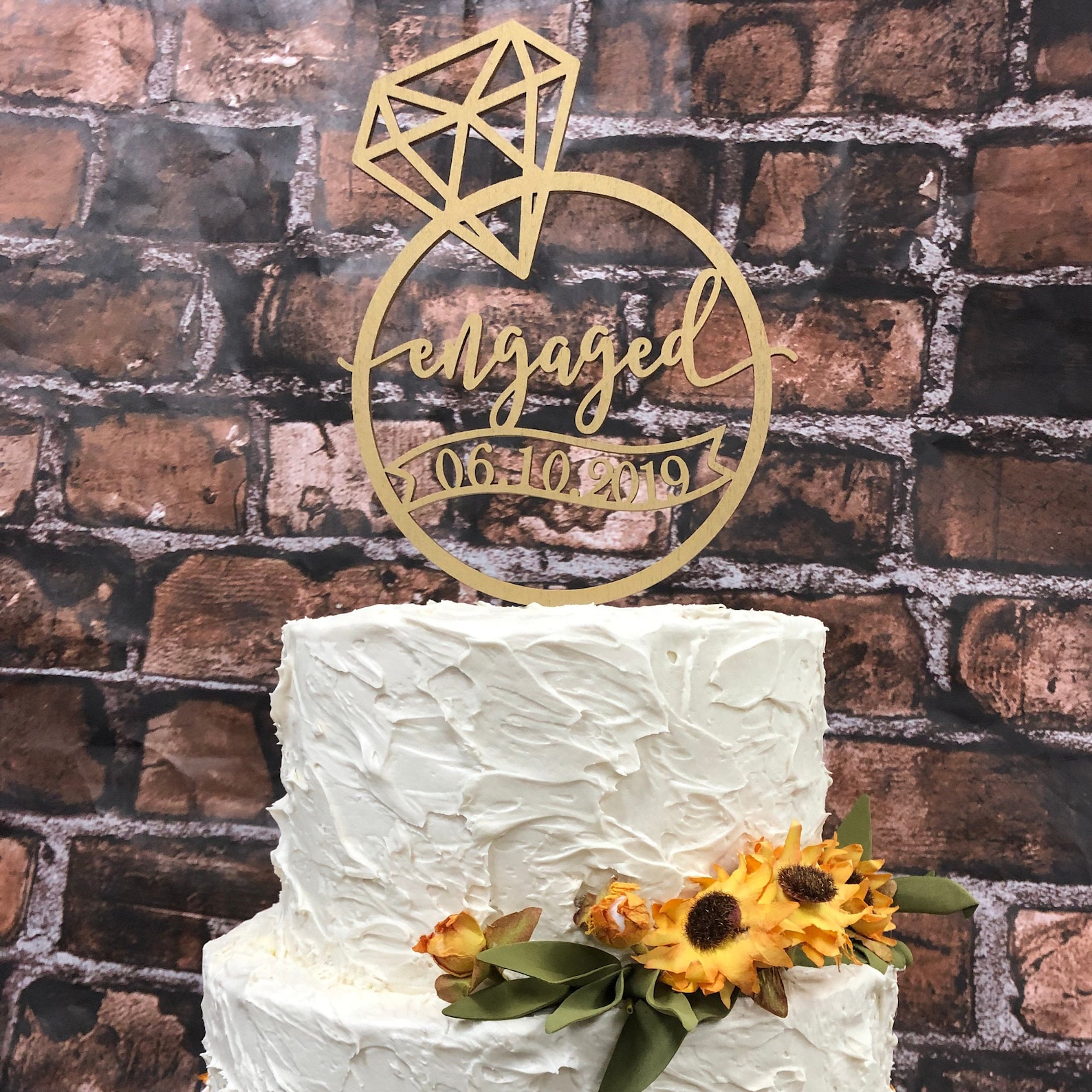 Engaged Cake Topper Engagement Cake Topper Engagement Party - Etsy