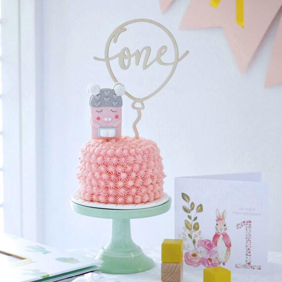 Dolls & Action Figures Cute baby first birthday custom cake topper Toys ...