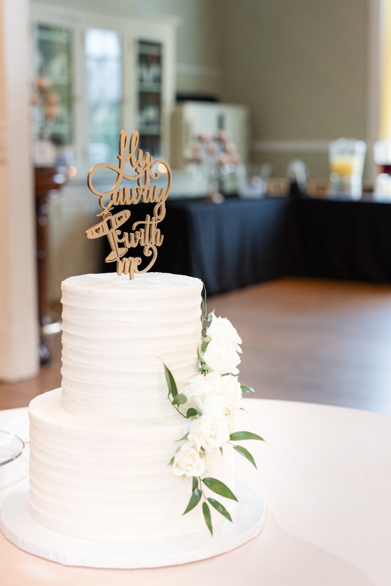 Airplane Travel Cake Topper Fly Away With Me Travel Wedding - Etsy