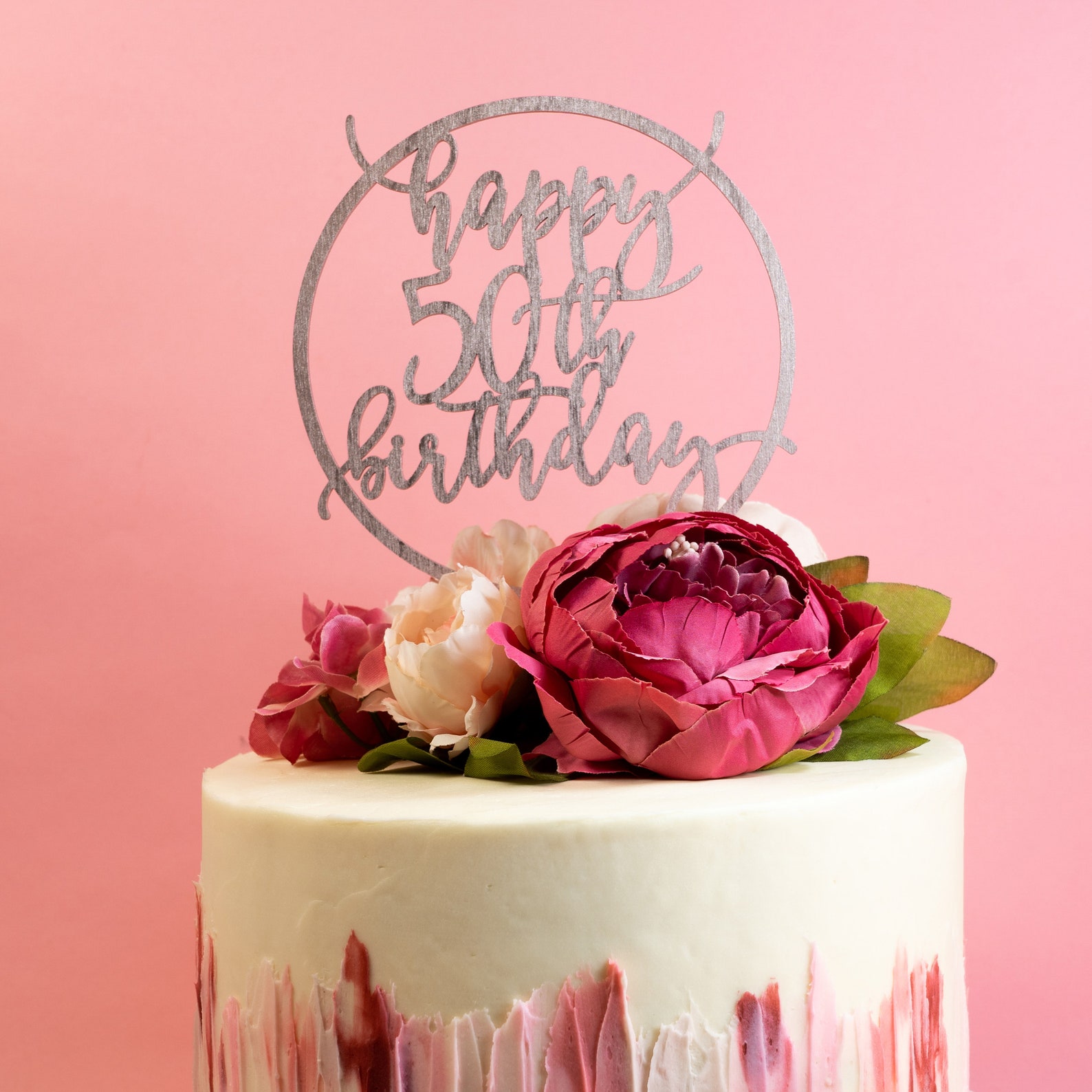 Custom Birthday Cake Topper 50th Birthday Cake Topper 50th | Etsy