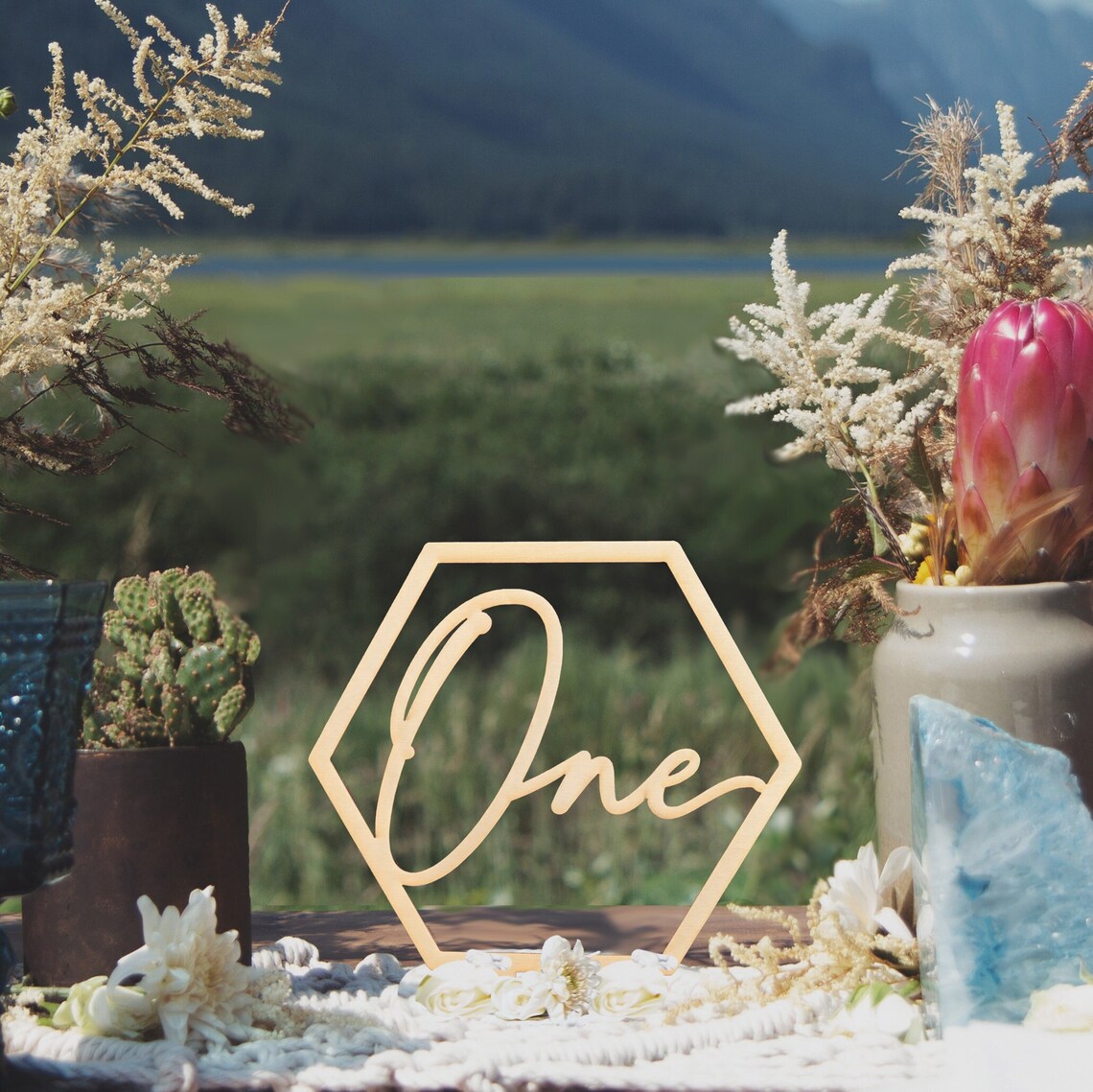 Hexagon Table Numbers Rustic Table Numbers Wedding Table - Etsy