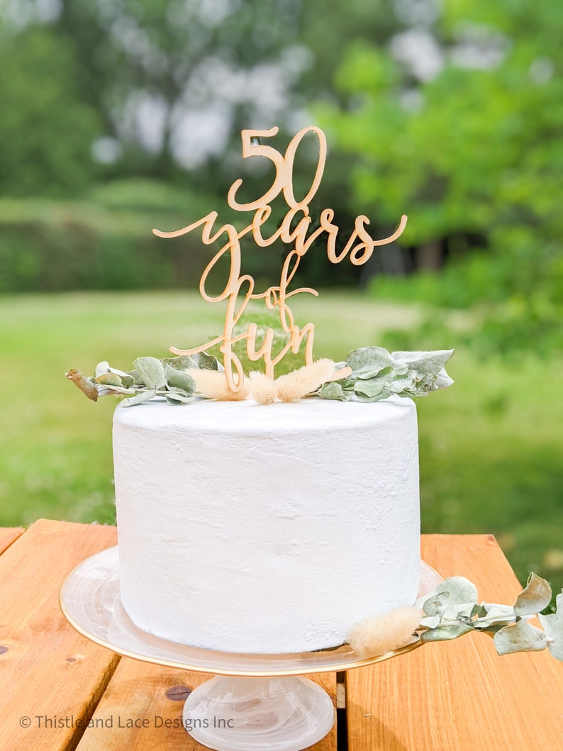 40th Anniversary Cake Topper 40 Years of Fun Wedding - Etsy