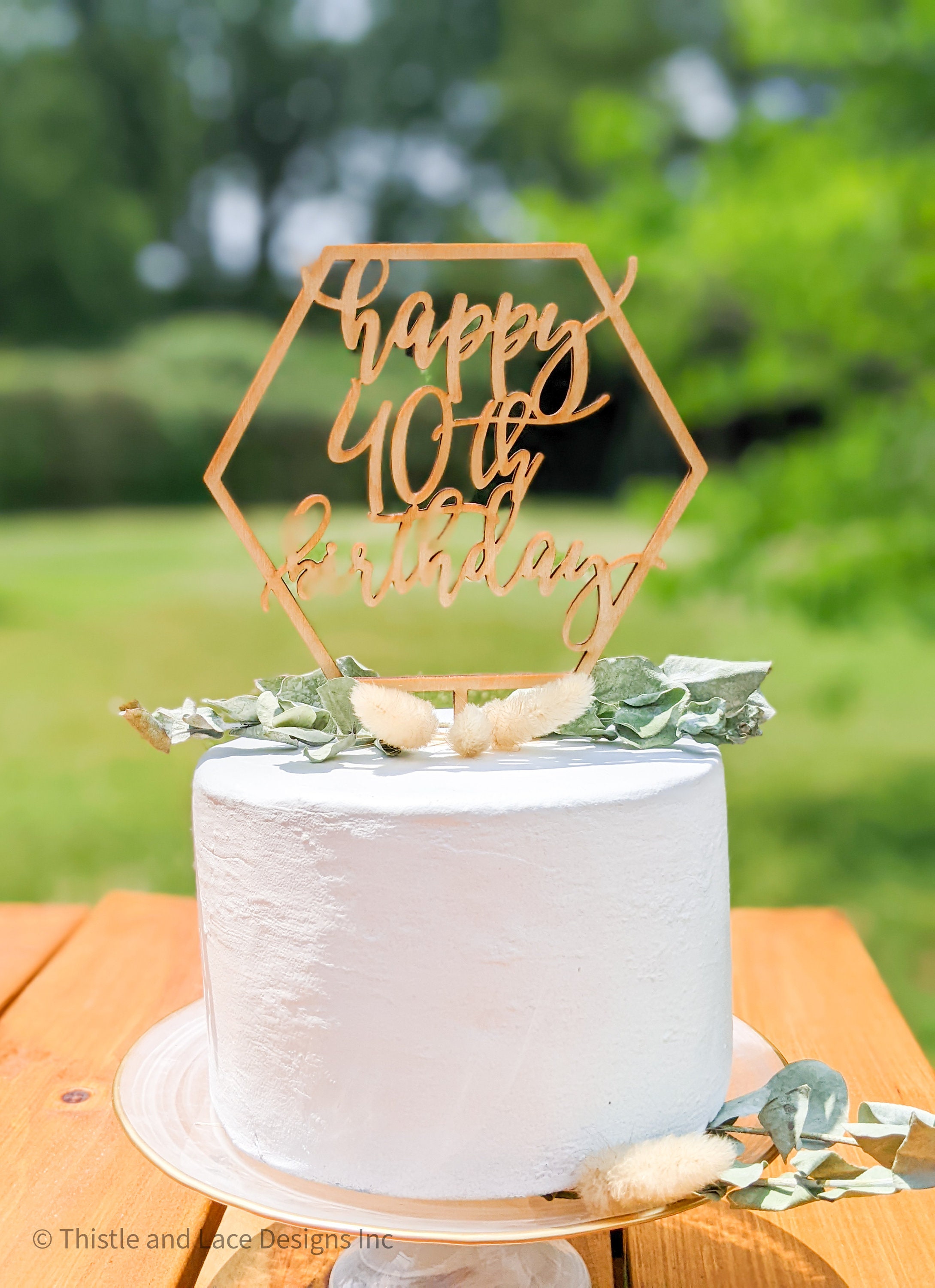 Happy Birthday Cake Topper 40th Cake Topper Custom Cake - Etsy