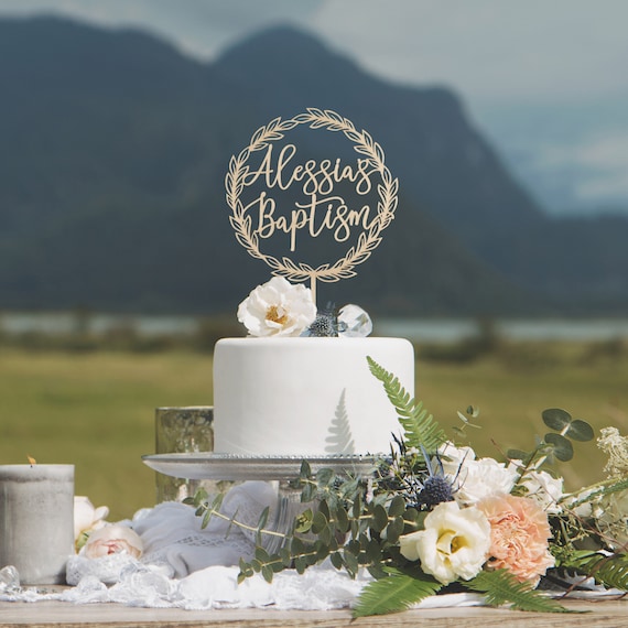 Special Occasion Celebration Religious Cake Topper Wooden Cake Topper ...