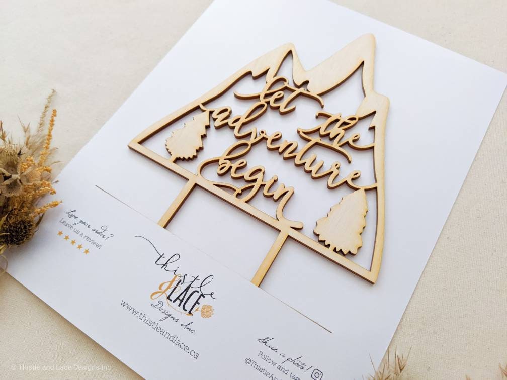 Let the Adventure Begin Cake Topper Woodland Baby Shower Cake | Etsy