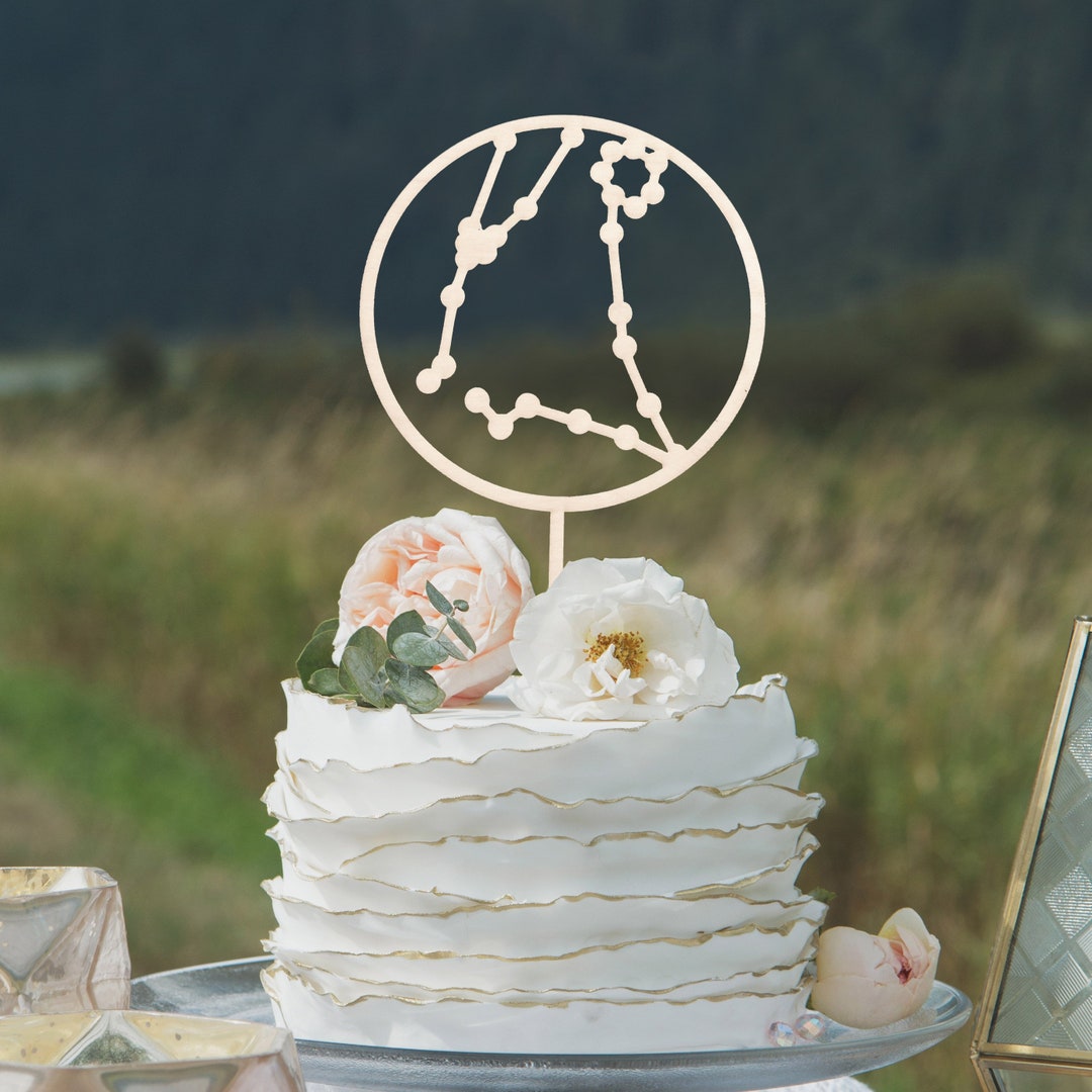 Celestial Wedding Cake Topper, Constellation Wedding Cake Topper, Space ...
