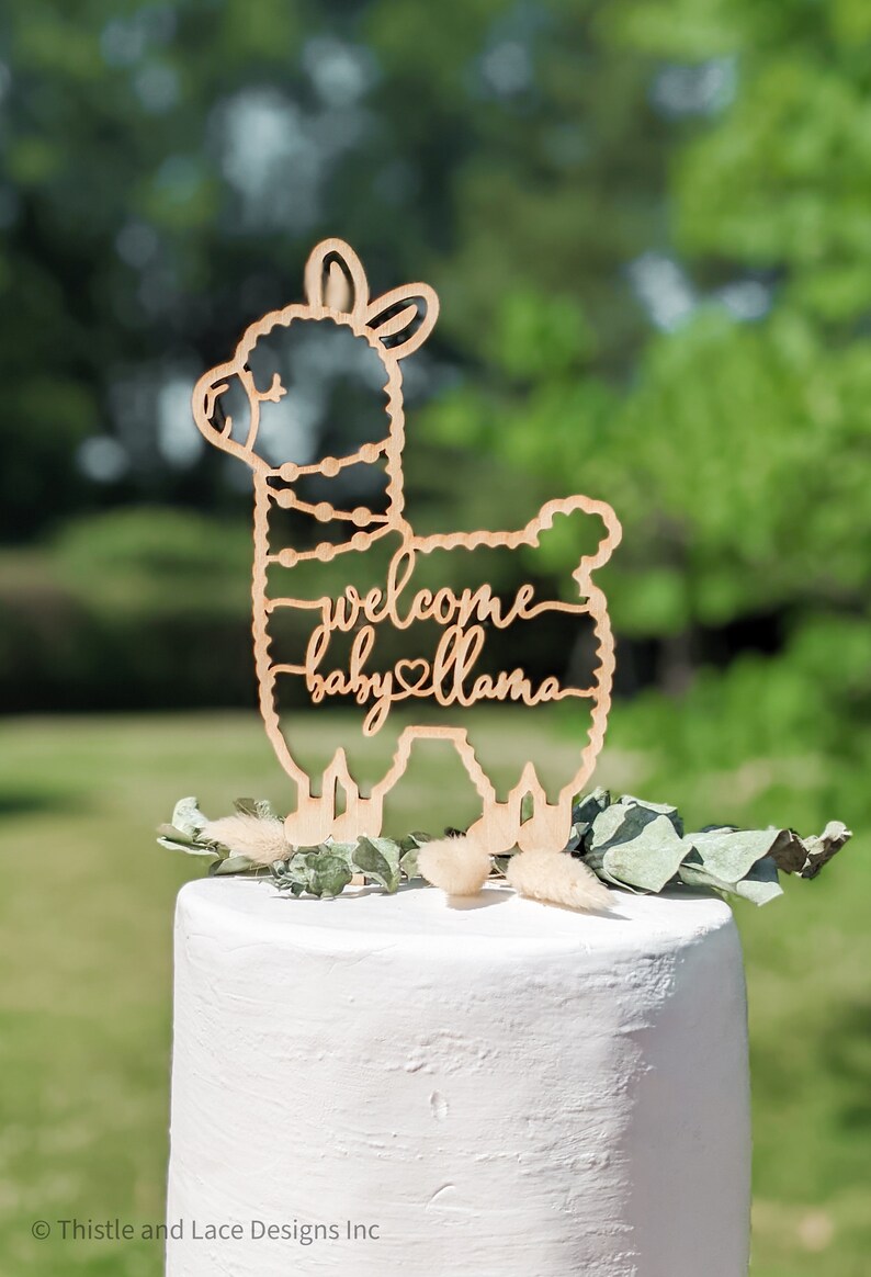Welcome Baby Llama Cake Topper Baby Shower Cake Topper Llama - Etsy