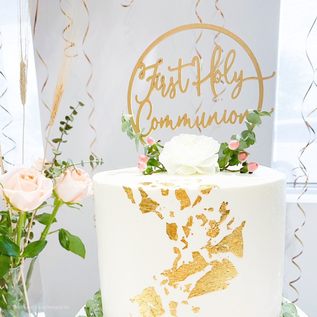 First Holy Communion Cake Topper First Communion Cake Topper - Etsy