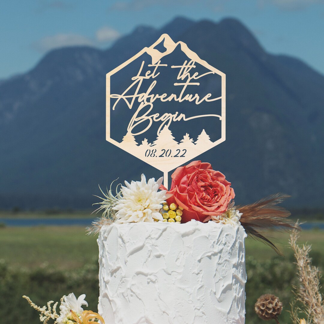 Eagle Scout Cake Topper Let The Adventure Begin Banner Travel Themed ...