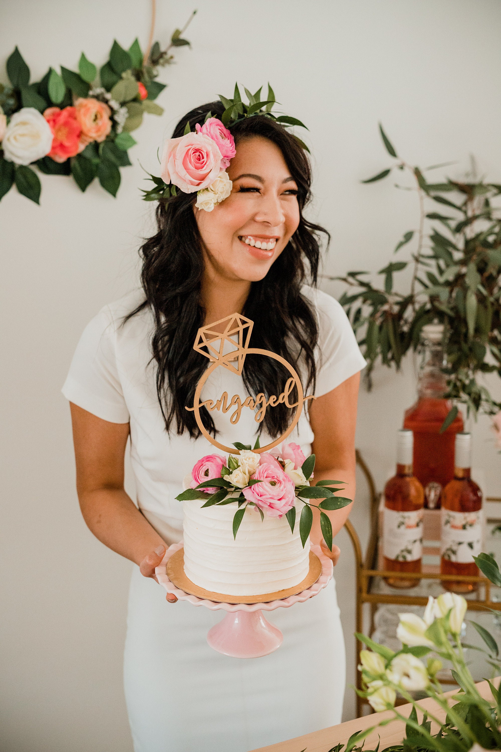 Engaged cake topper Engagement cake topper Engagement party | Etsy