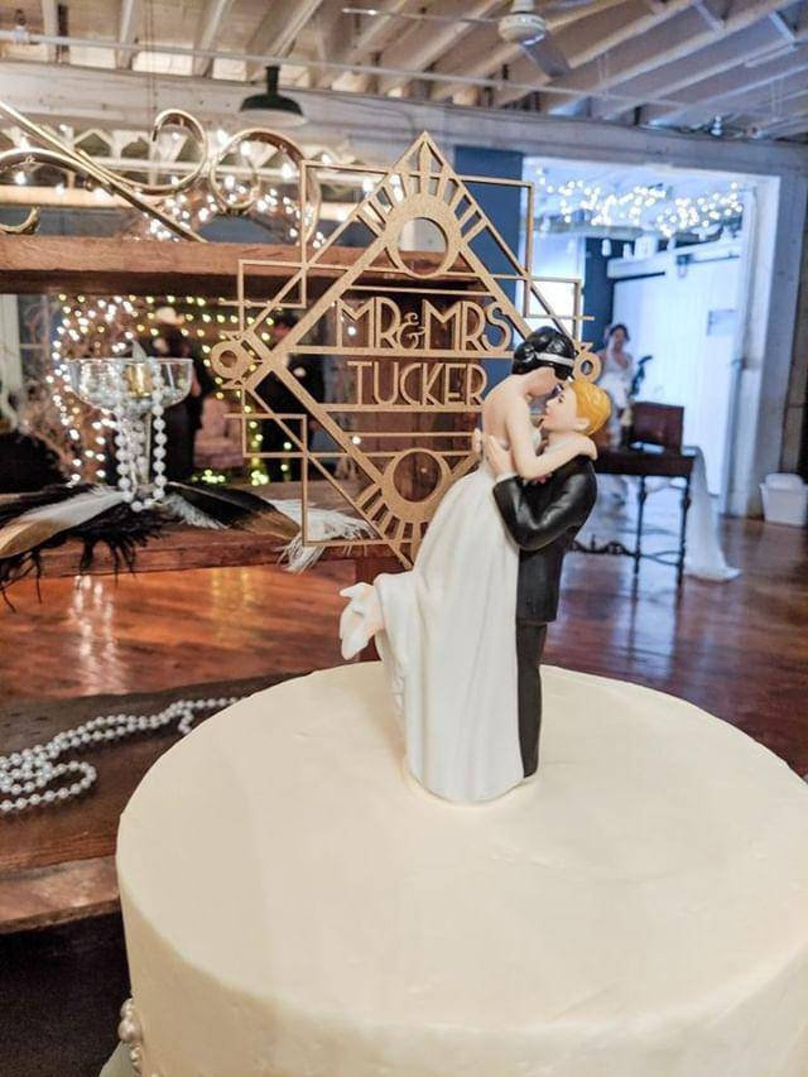 Custom Art Deco Cake Topper Vintage Wedding Cake Topper | Etsy