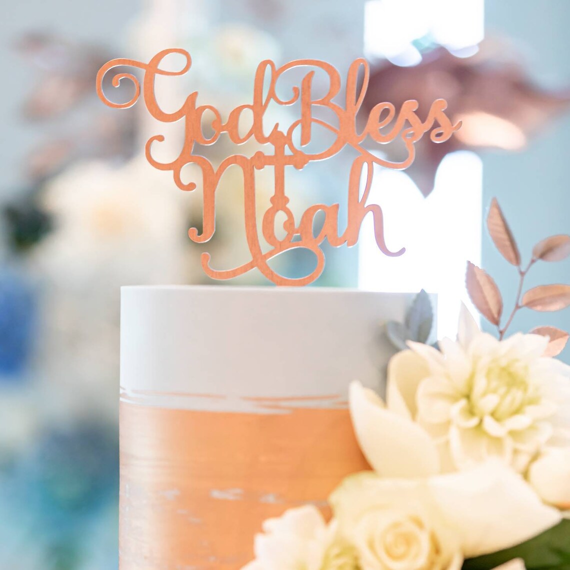 Baptism Cake Topper God Bless Cake Topper Cake Topper for | Etsy