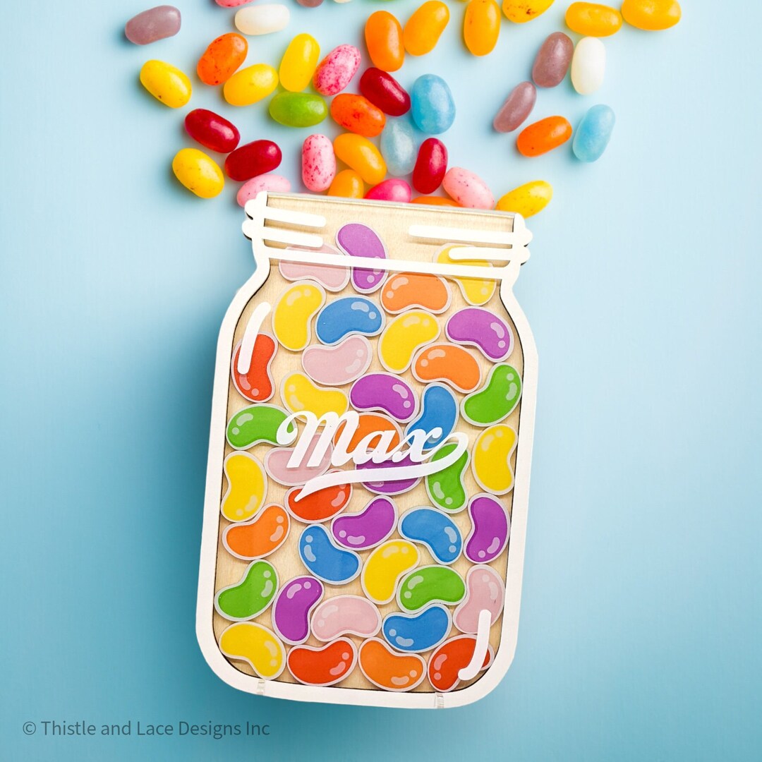 Jelly Beans Reward Jar Tokens, Personalized Reward Jar, Jelly Bean ...