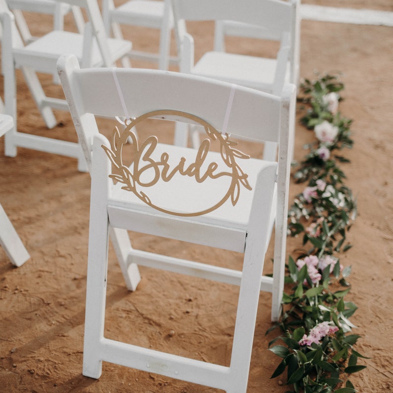 Rustic Bride and Groom Chair Sign Wedding Chair Signs Wood - Etsy