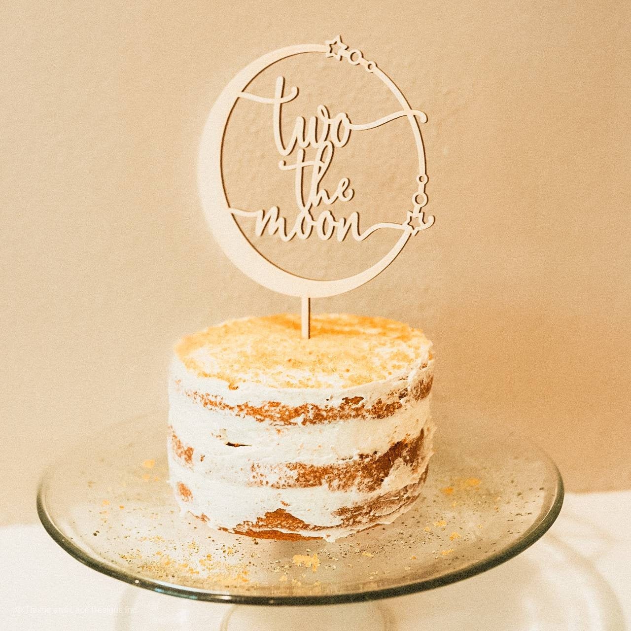 Two the Moon Cake Topper Second Birthday Cake Topper 2nd - Etsy