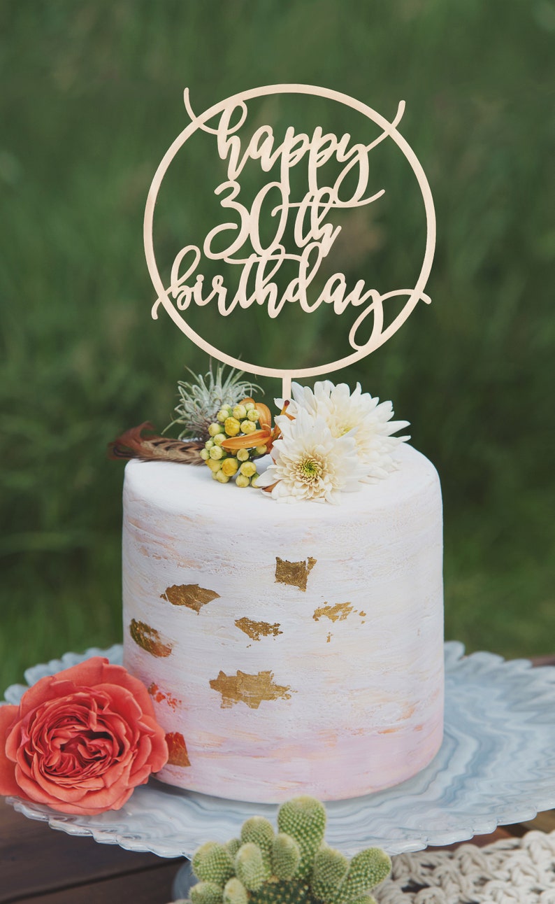 Custom Birthday Cake Topper 30th Birthday Cake Topper Thirty - Etsy Ireland