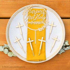 First Holy Communion Cake Topper, First Communion Cake Topper, Rustic ...