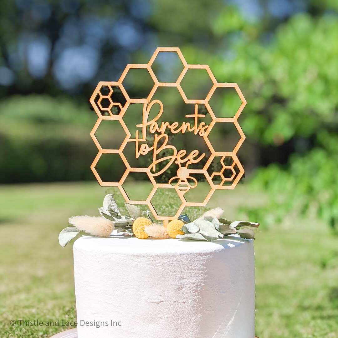 Parents to Bee Cake Topper, Gender Reveal Cake Topper, Gender Reveal ...