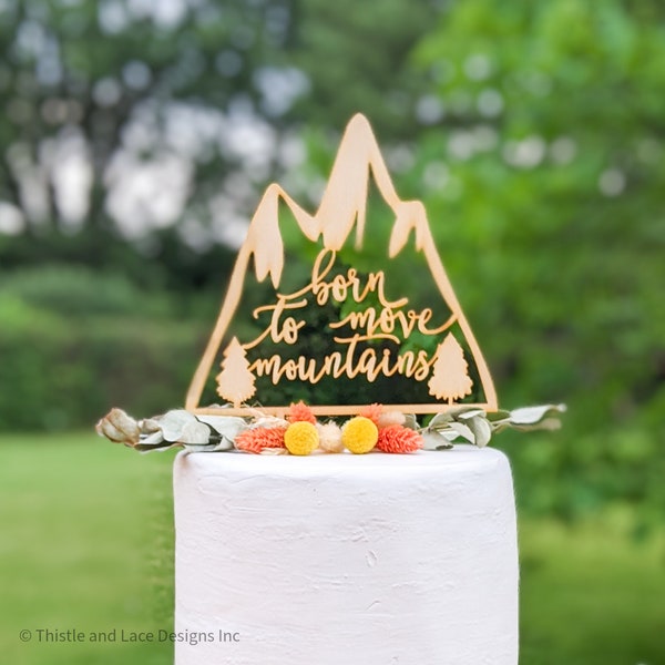 Mountain Cake Topper - Etsy