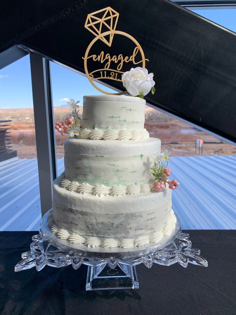 Engaged Cake Topper Engagement Cake Topper Engagement Party - Etsy