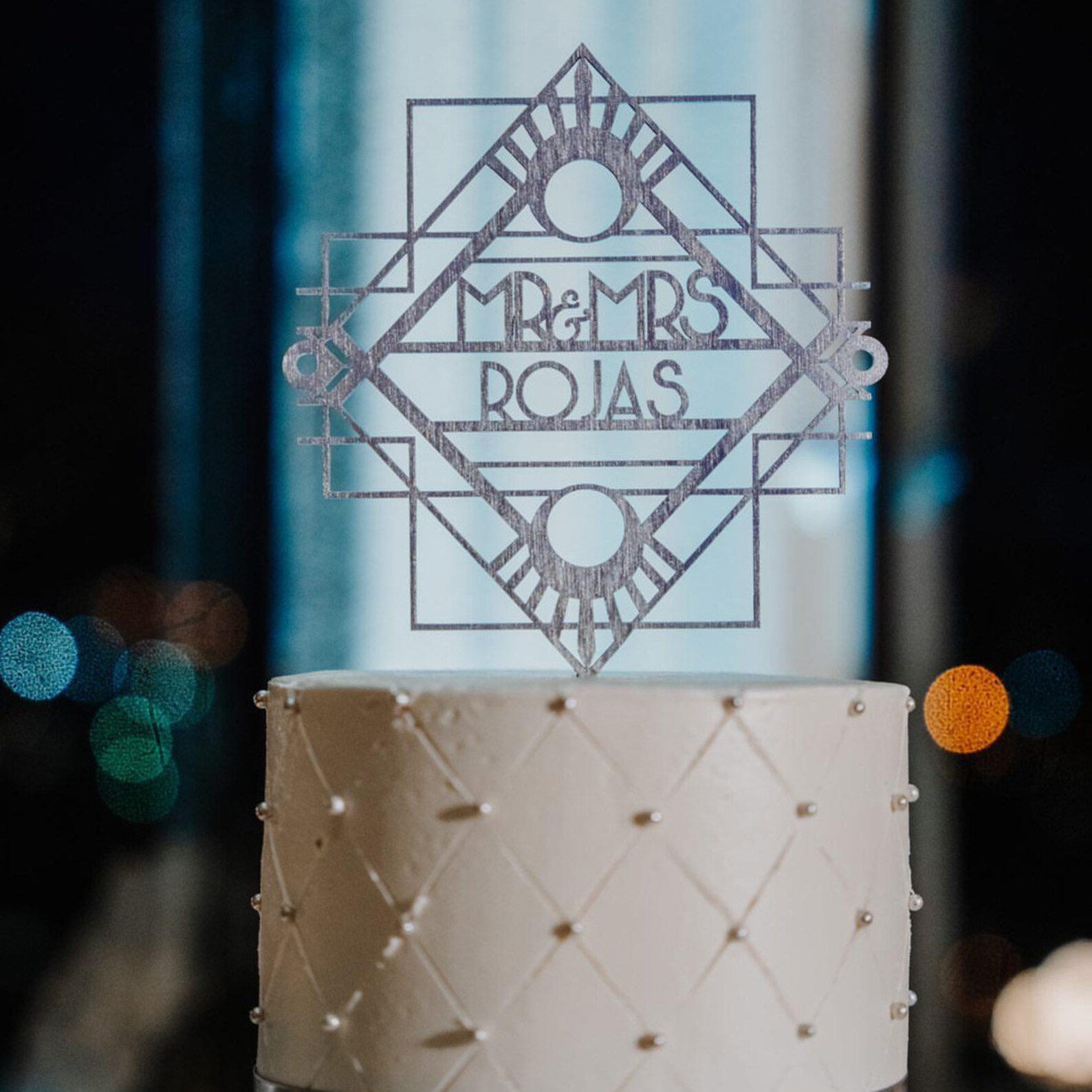 Custom Art Deco Cake Topper Vintage Wedding Cake Topper | Etsy