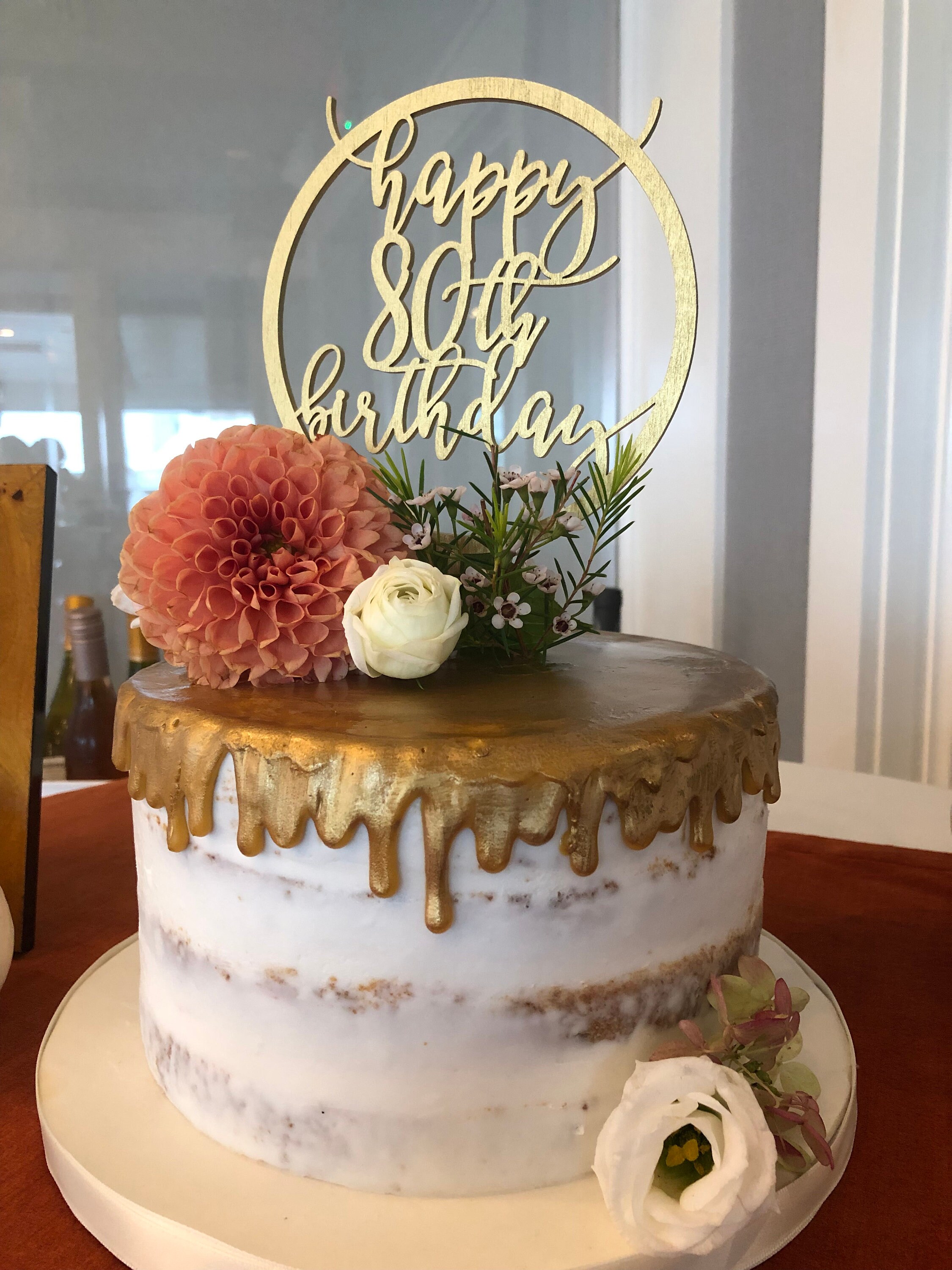 Happy 80th Birthday Cake Topper 80th Birthday Decorations | Etsy