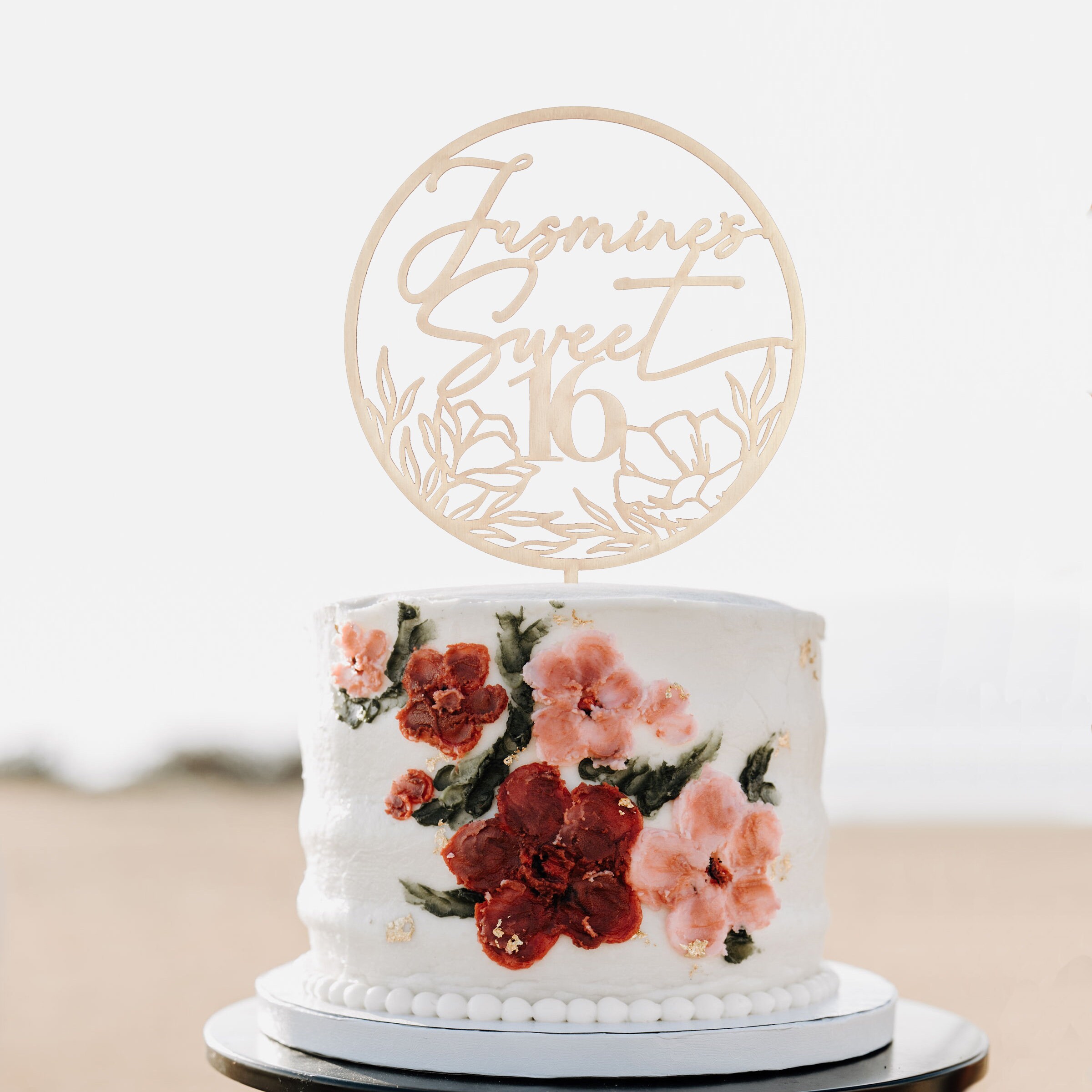 Sweet Sixteen Cake Topper Sweet 16 Cake Topper 16th Birthday - Etsy