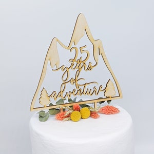 25th Anniversary Cake Topper 25 Years of Adventure Wedding - Etsy