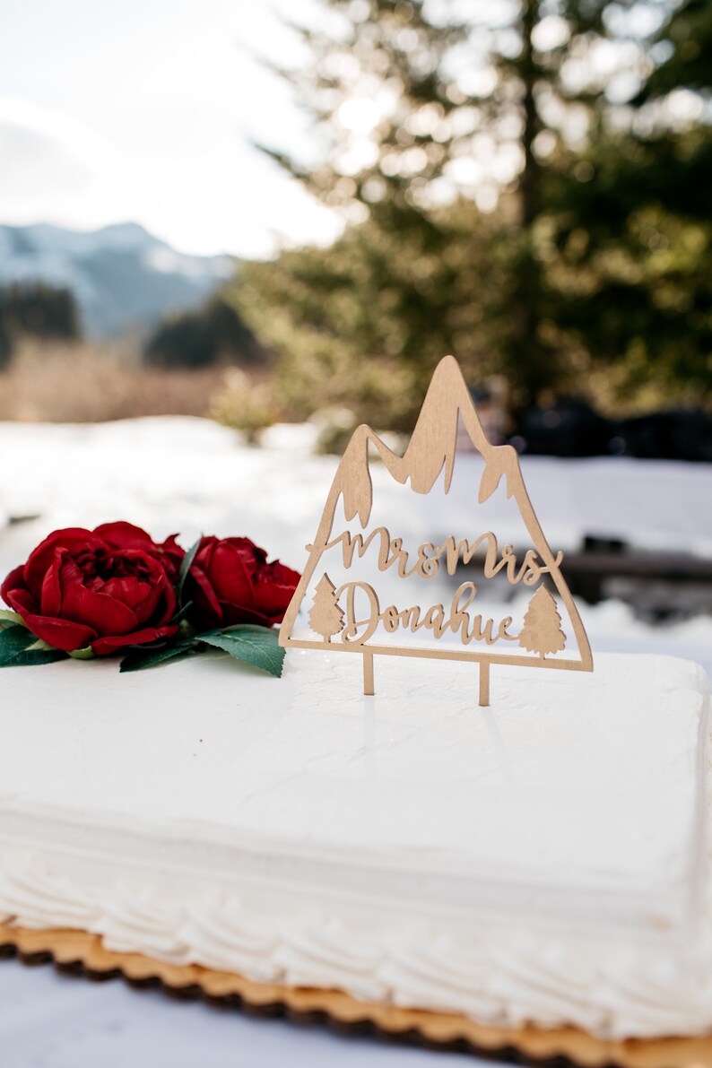 Custom Mountain Cake Topper Wedding Cake Topper Unique - Etsy