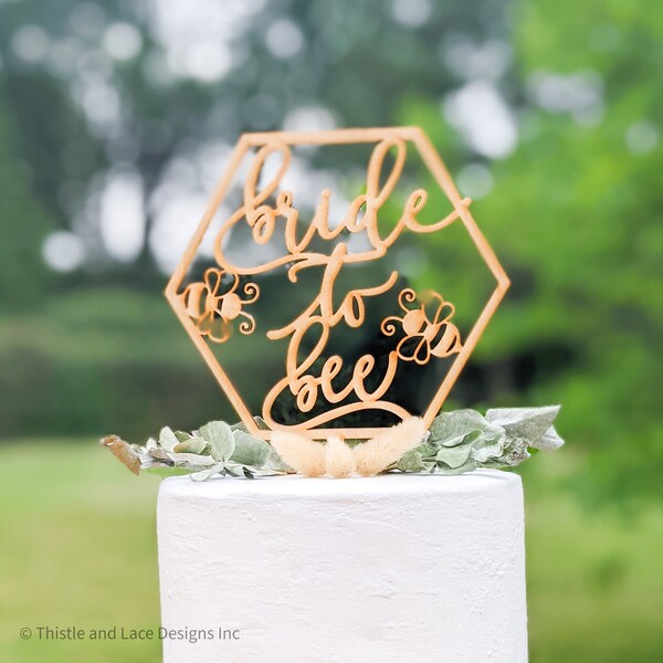 Bridal Shower Bee Cake Topper - Etsy