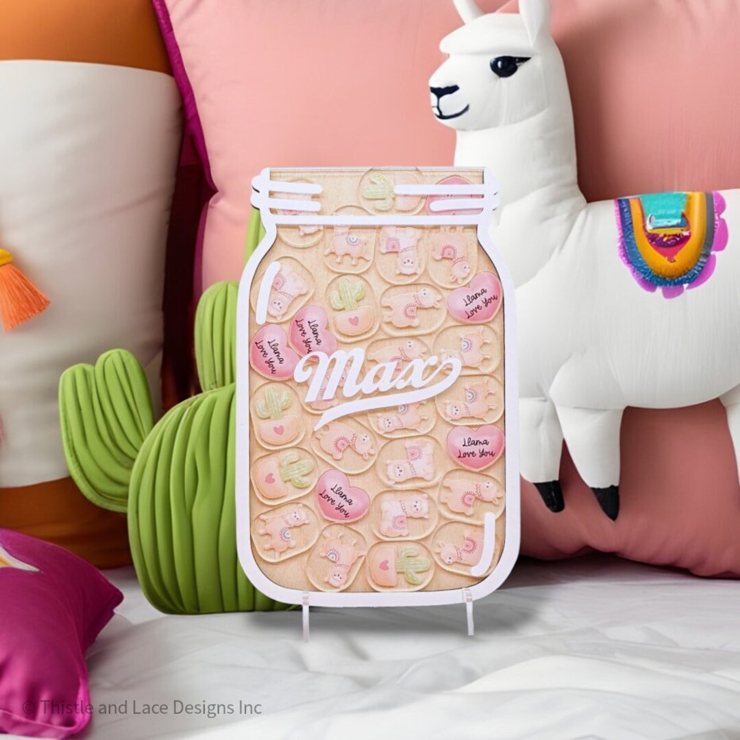 Llama Reward Jar Tokens, Personalized Reward Jar, Reward System, Reward ...