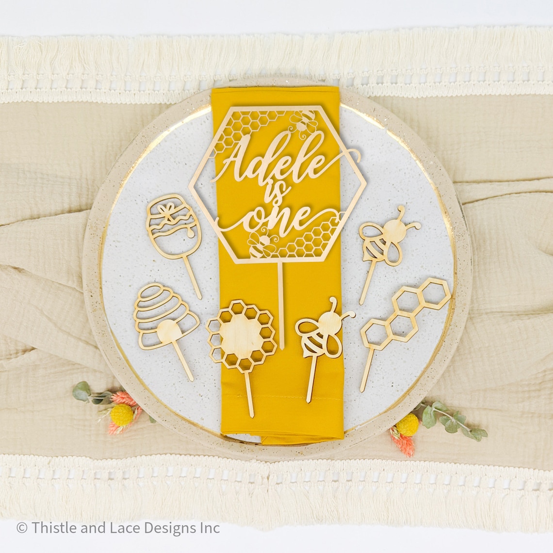 Bee Custom Cake Topper Bumble Bee Birthday Cake Topper Bee - Etsy