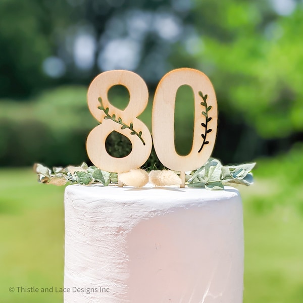 80 Cake Topper - Etsy